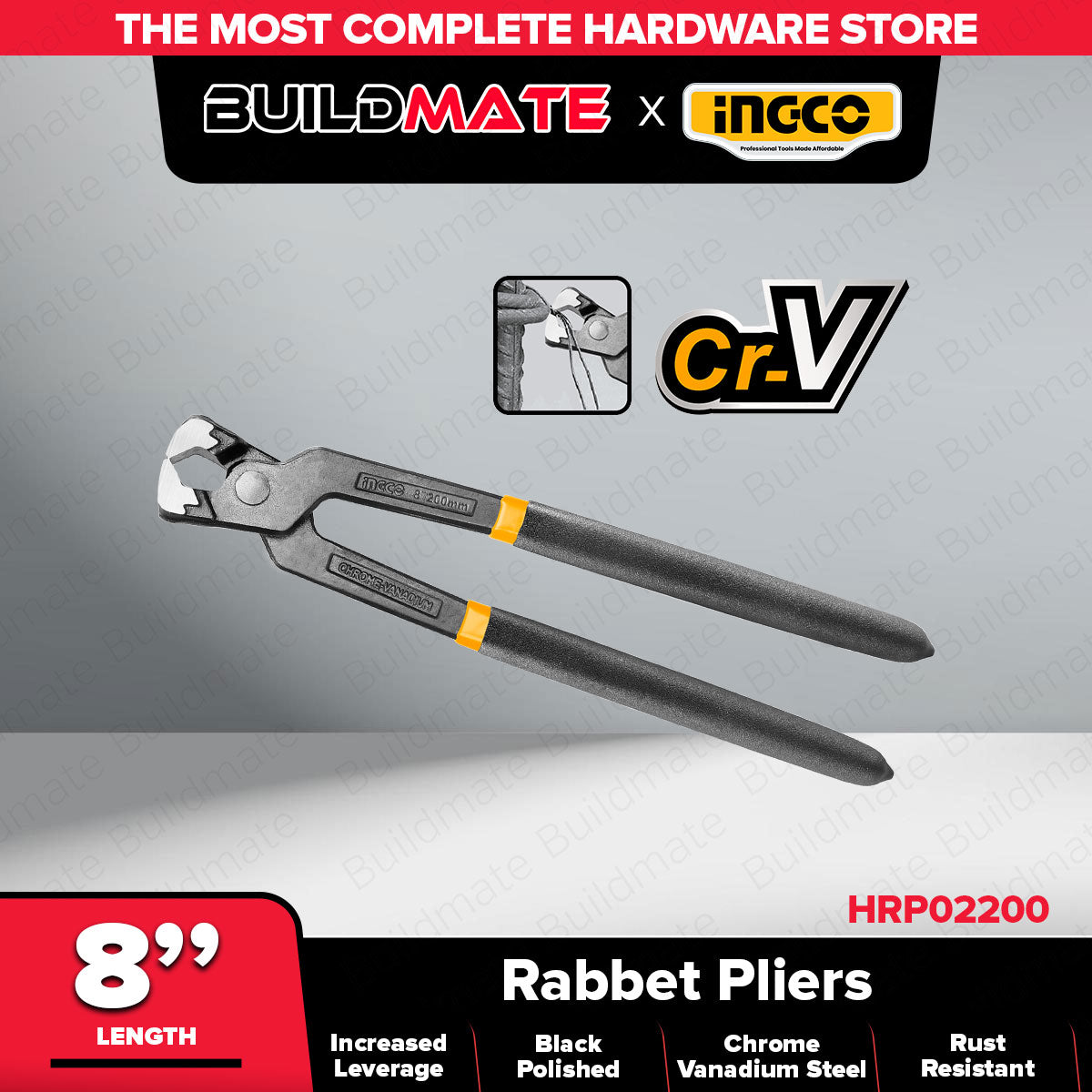 INGCO Rabbit Pliers Plier CR-V 8" | 9" | 10" SOLD PER PIECE •BUILDMATE ...