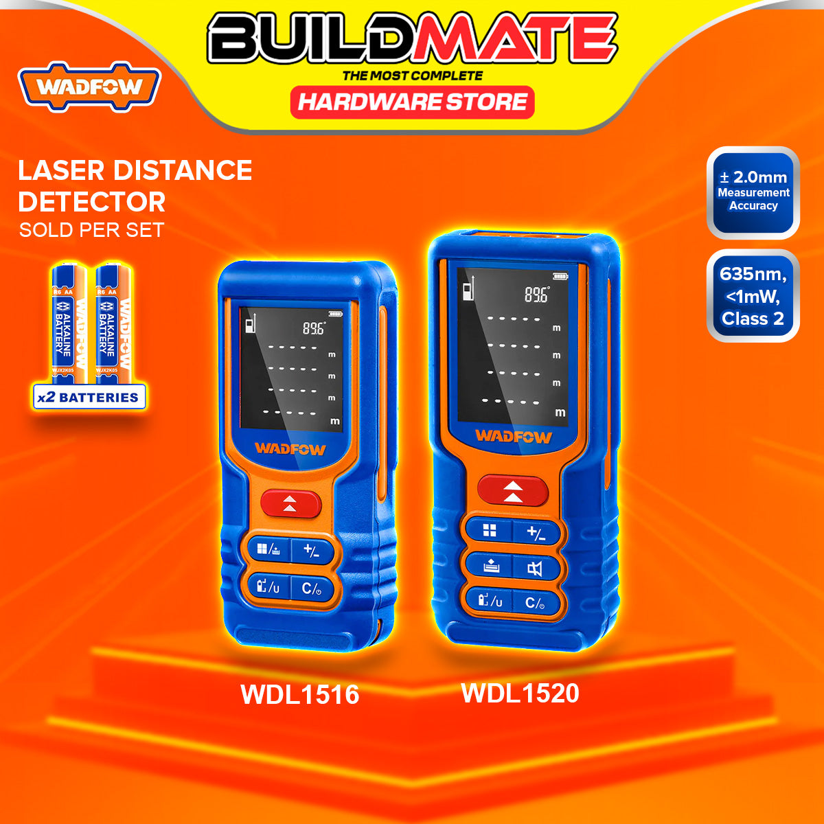 BUILDMATE Wadfow Laser Distance Detector 60m / 100m Digital Laser Rang ...