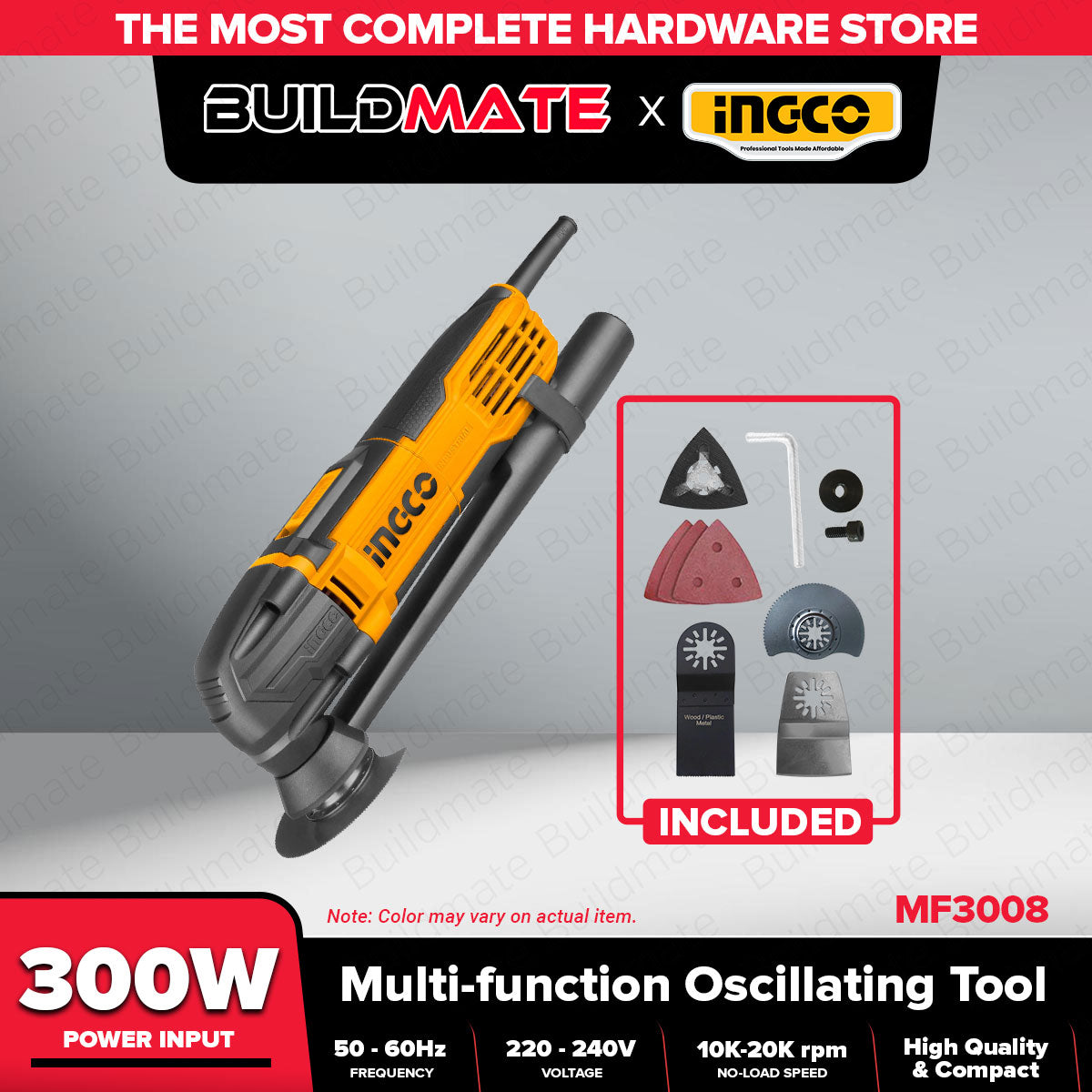 INGCO Multi function Oscillating Tool 300W MF3008 •BUILDMATE• IPT ...