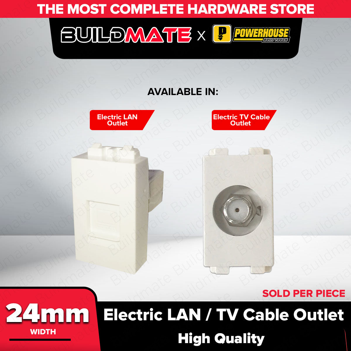 PowerHouse 24MM Electric LAN Outlet LHWDLAN-301 / TV Cable Outlet LHWD ...