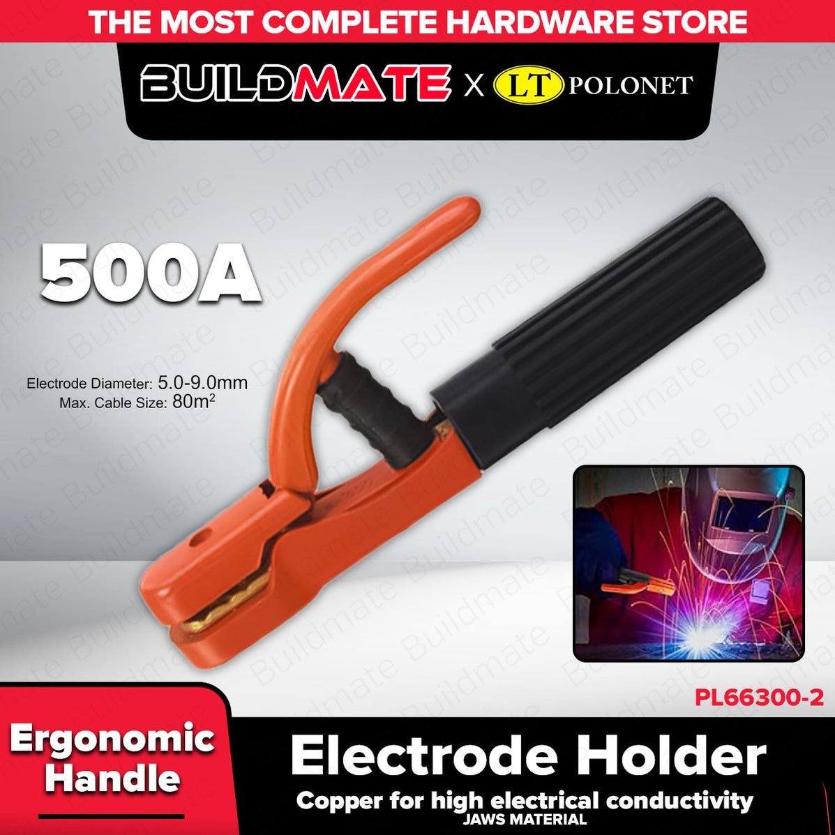 BUILDMATE x POLOLOCK by POLONET Electrode Holder LD 300A / 500A – Heav ...