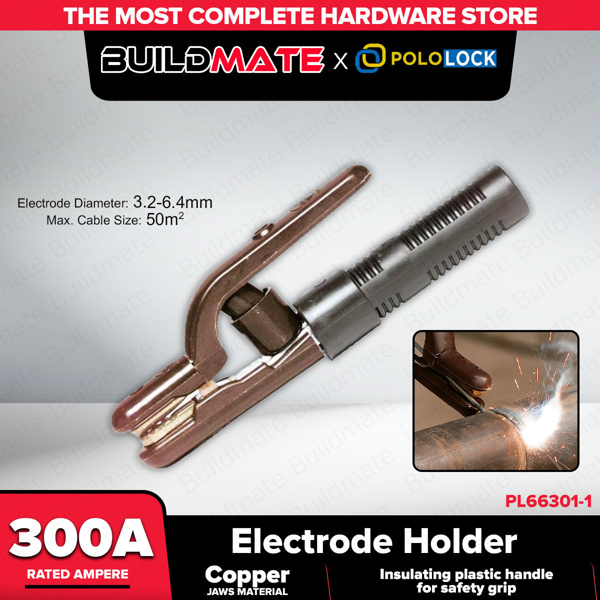 BUILDMATE x POLOLOCK by POLONET Electrode Holder 300A / 500A – Heavy D ...