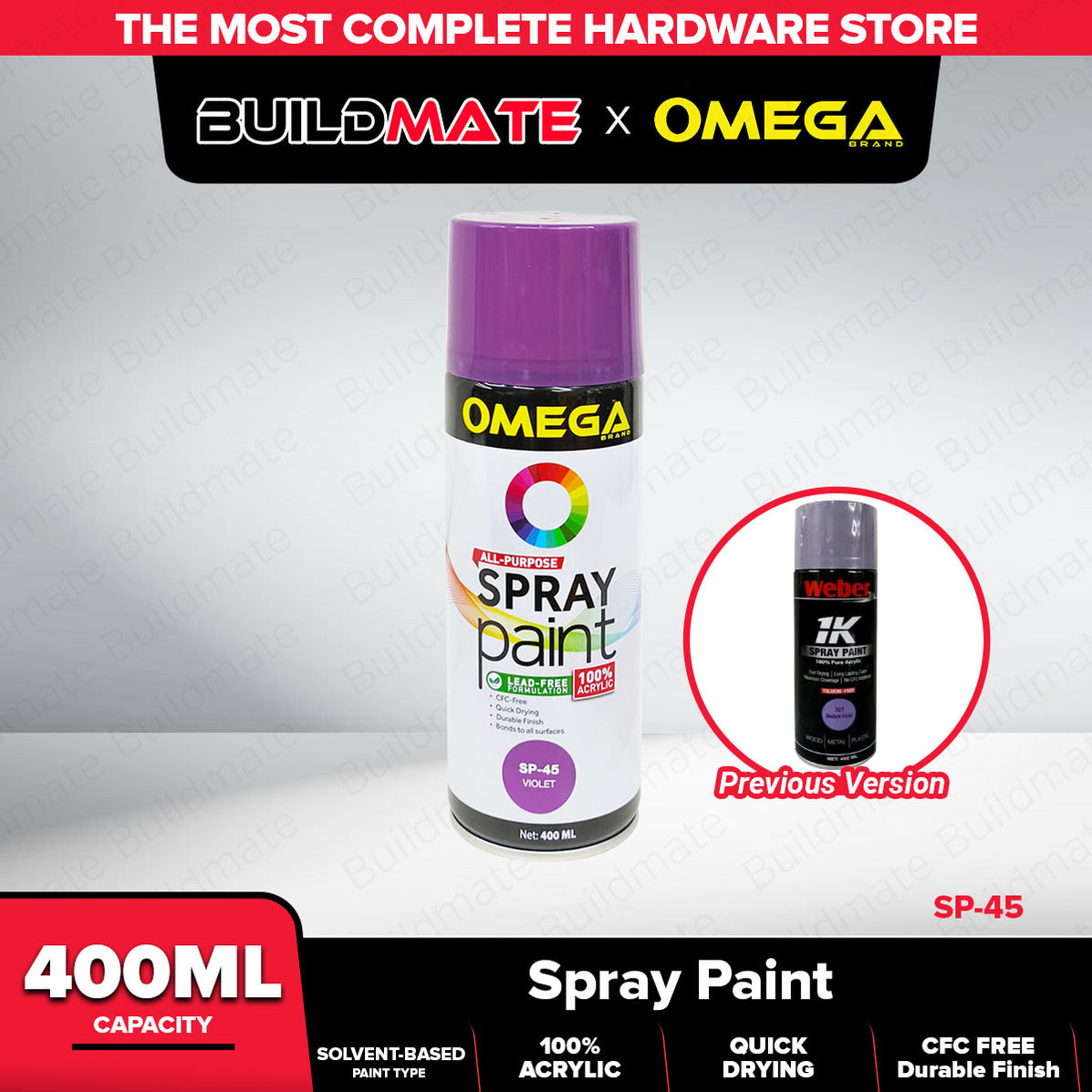 WEBER Auto Spray Paint SP-327 MEDIUM VIOLET — Buildmate