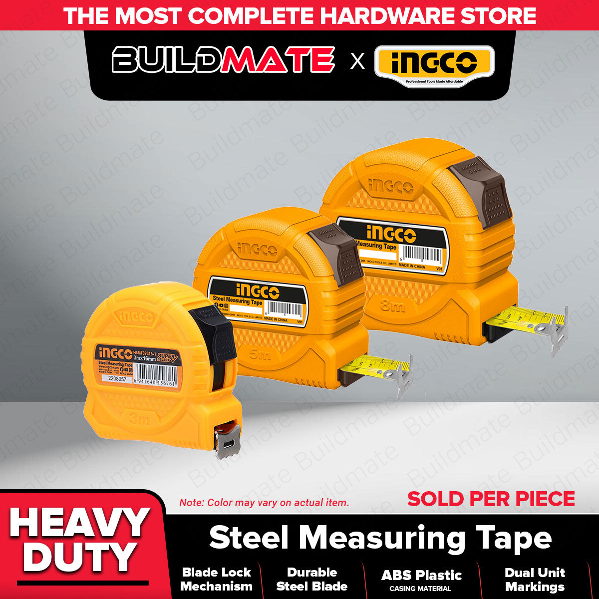 INGCO Steel Measuring Tape 3M | 5M | 8M With Metric And Inch SUPER SEL ...