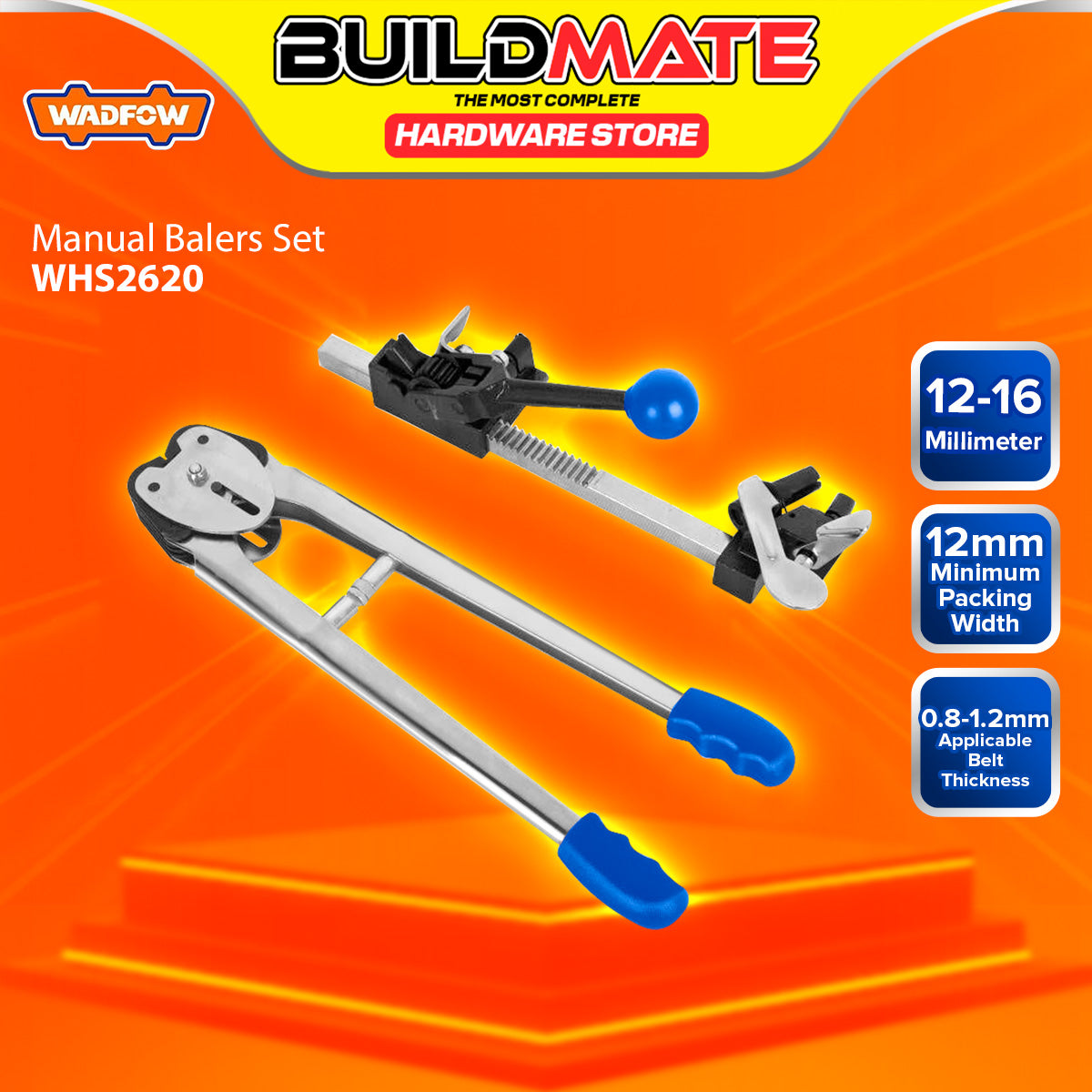 BUILDMATE Wadfow Manual Balers Set 12-16mm Hand Bale Packing Wire Tigh ...