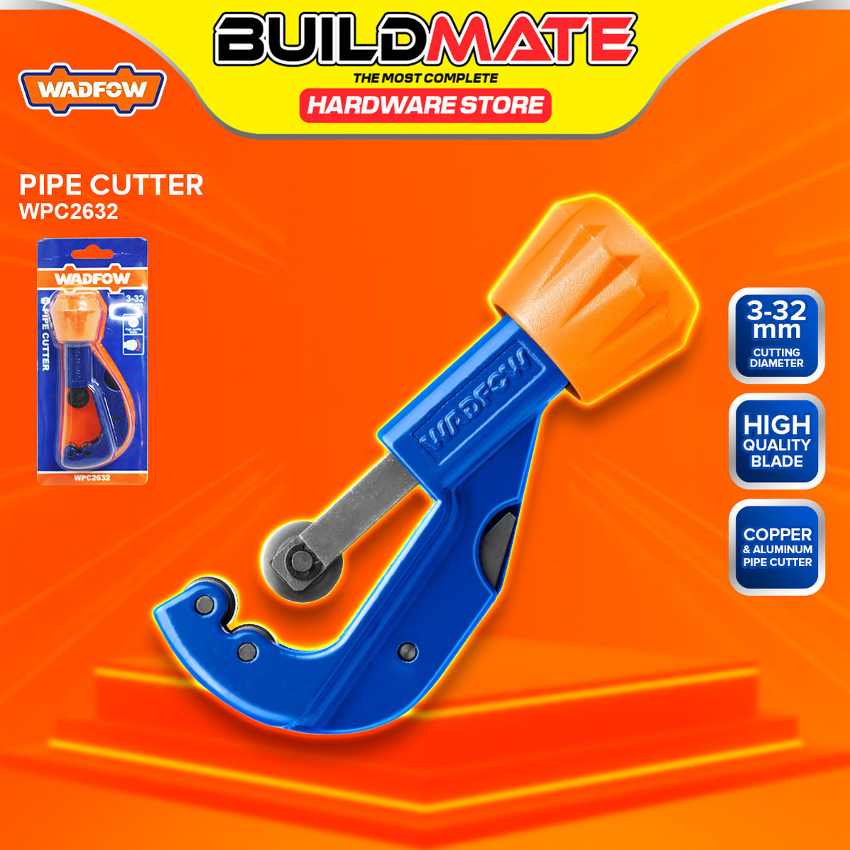 BUILDMATE Wadfow Pipe Cutter 3-22mm - 6-64mm Rotary Copper & Aluminum ...