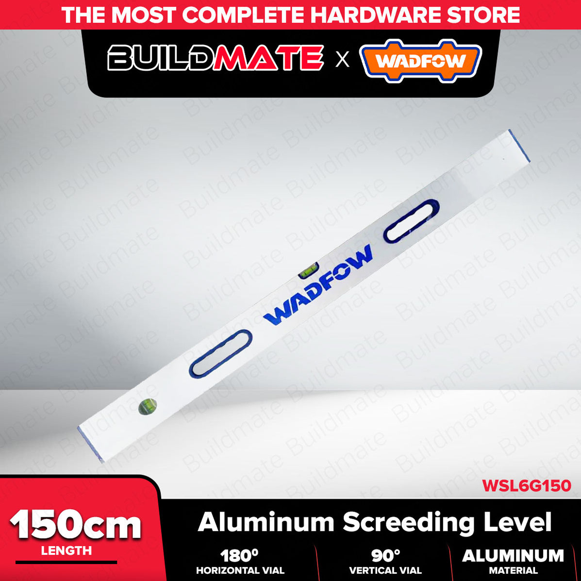 BUILDMATE Wadfow Aluminum Screeding Level 100cm / 150cm Straight Edges ...