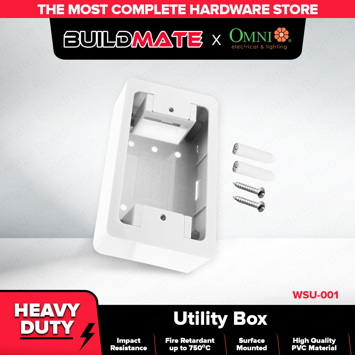 OMNI Surface Type PVC Utility Box WSU-001 •BUILDMATE• — Buildmate