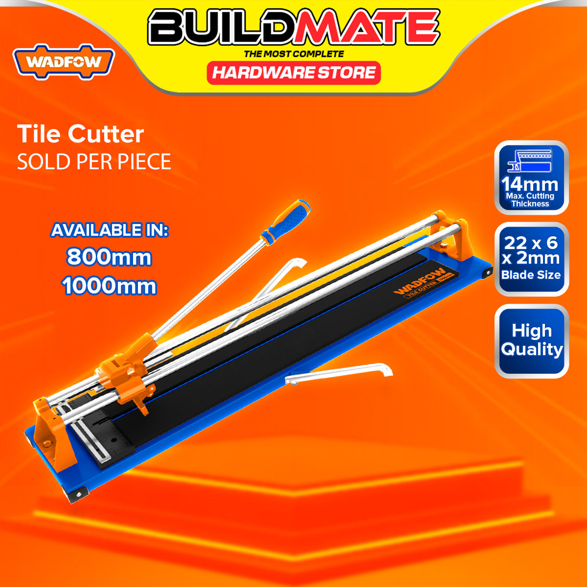 BUILDMATE Wadfow 800mm -1200mm Tile Cutter Beam Score Cutter Board Man ...