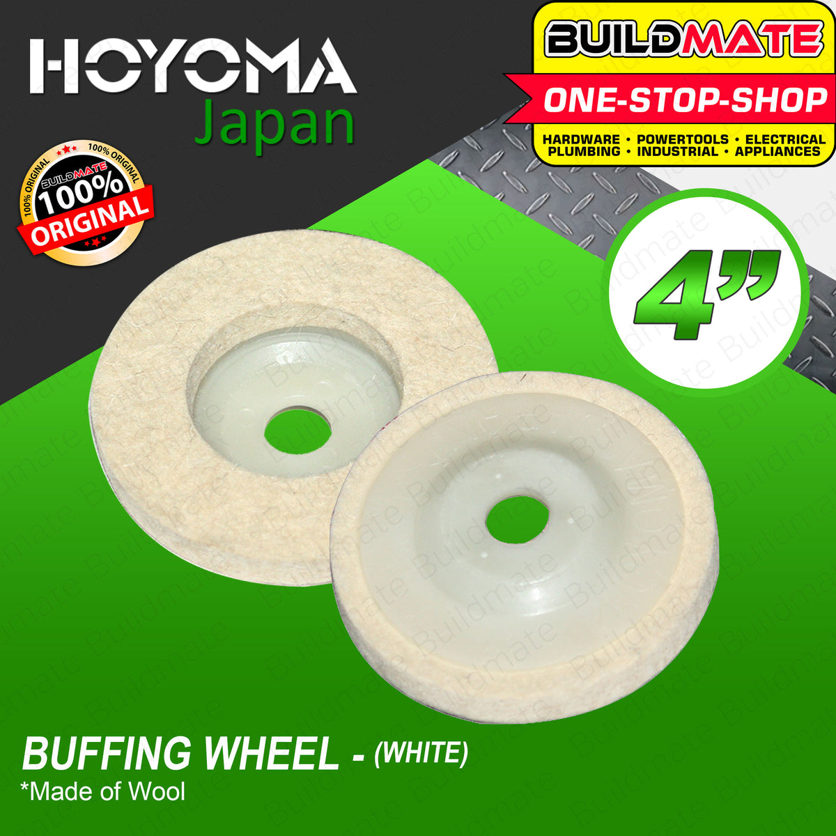 HOYOMA 4" Inch Buffing Polishing Wheel White Cloth for Stainless Steel ...
