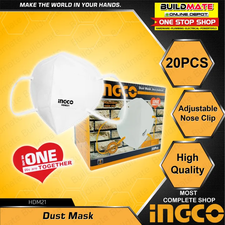 INGCO (20PCS) Face Dust Mask Non-Medical HDM21 •BUILDMATE• IHT — Buildmate