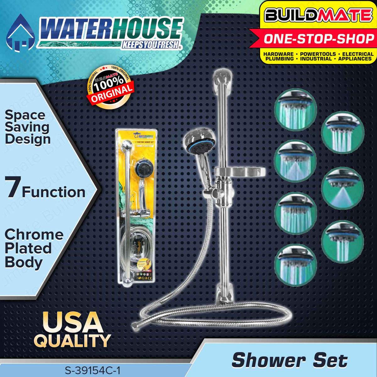 BUILDMATE Waterhouse 7 Function Shower Set Chrome Body Handheld Shower ...