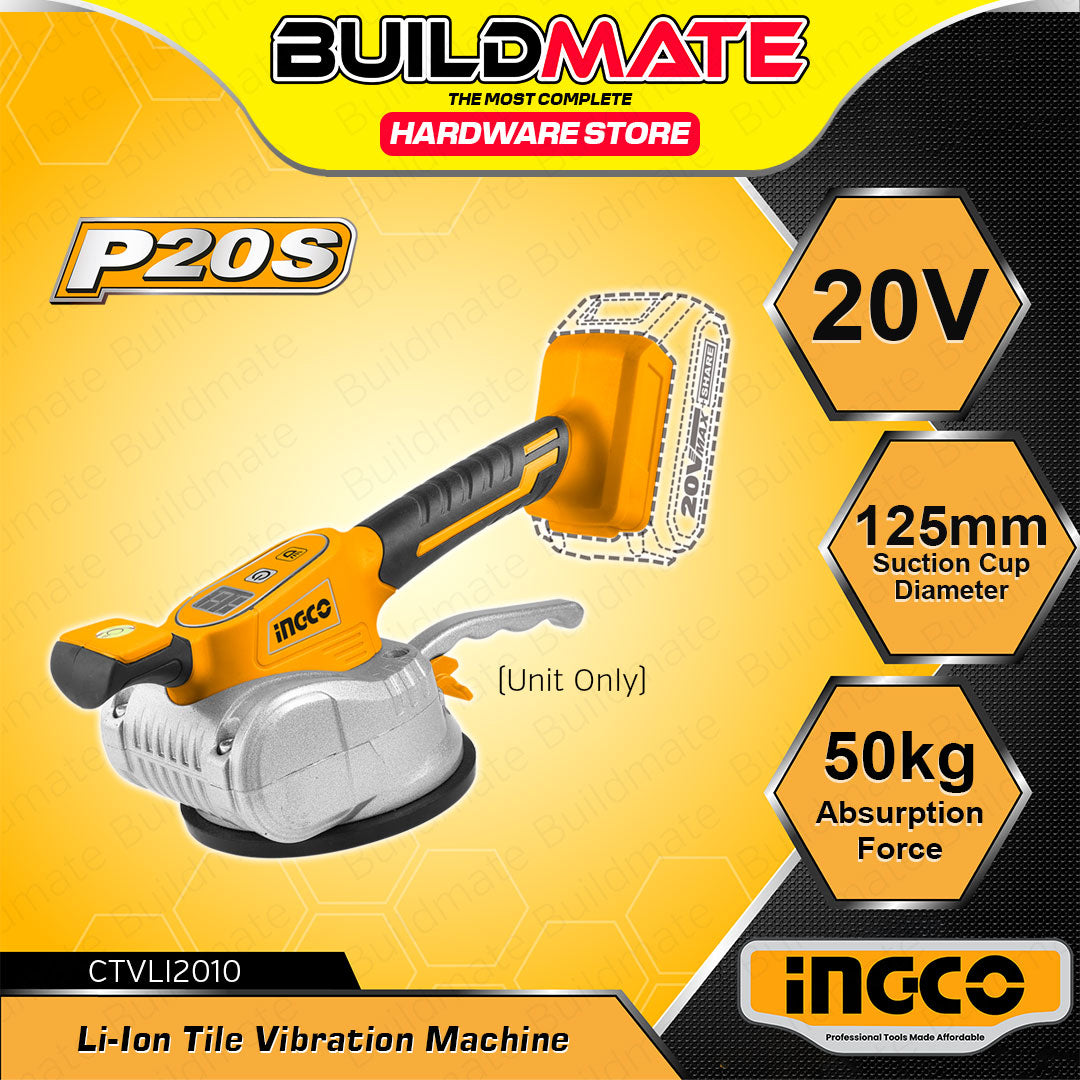 BUILDMATE Ingco 20V Lithium-Ion Cordless Tile Vibration Machine 0-1000 ...