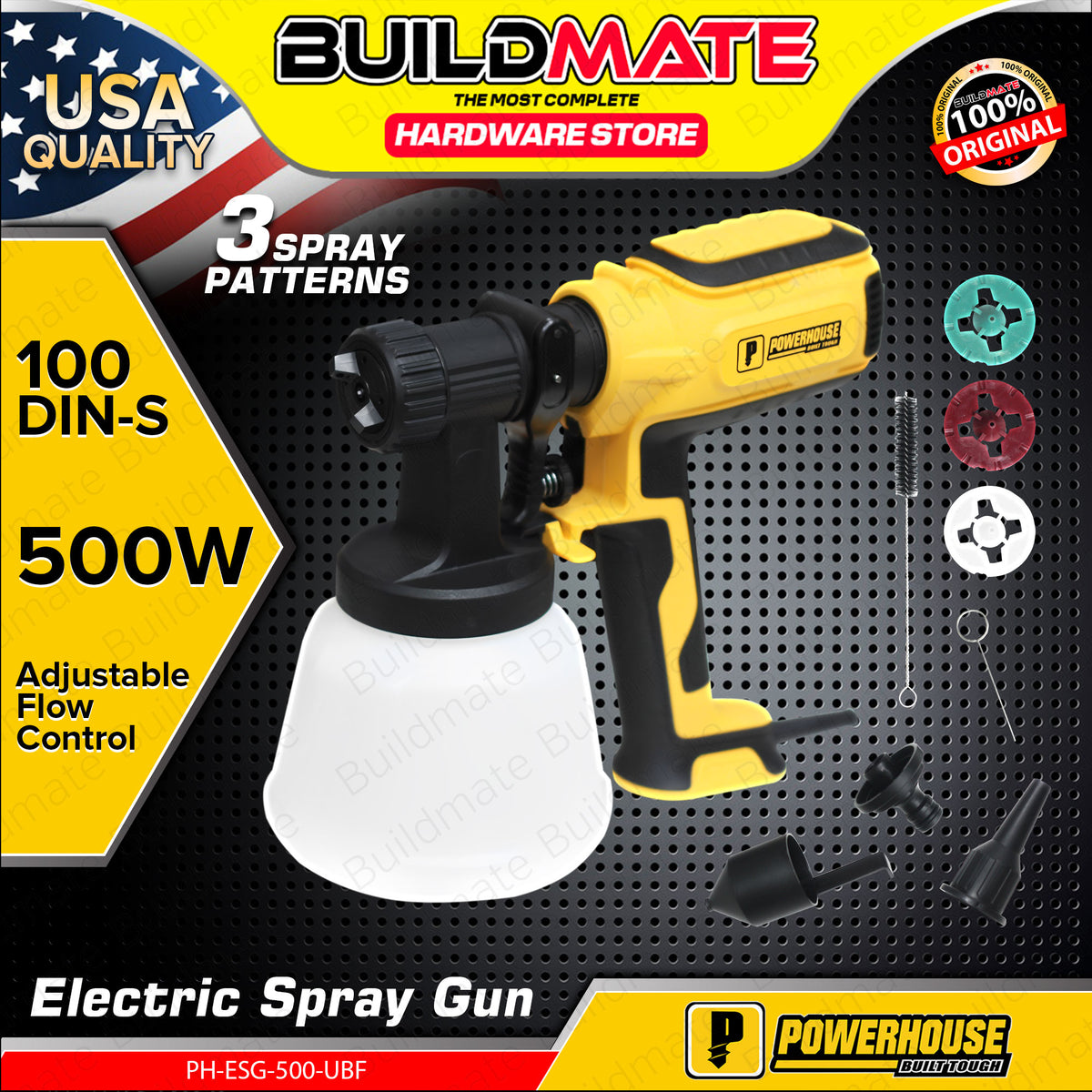PowerHouse Electric Spray Gun w/ Unique Blow Function 500 w/ Complete ...