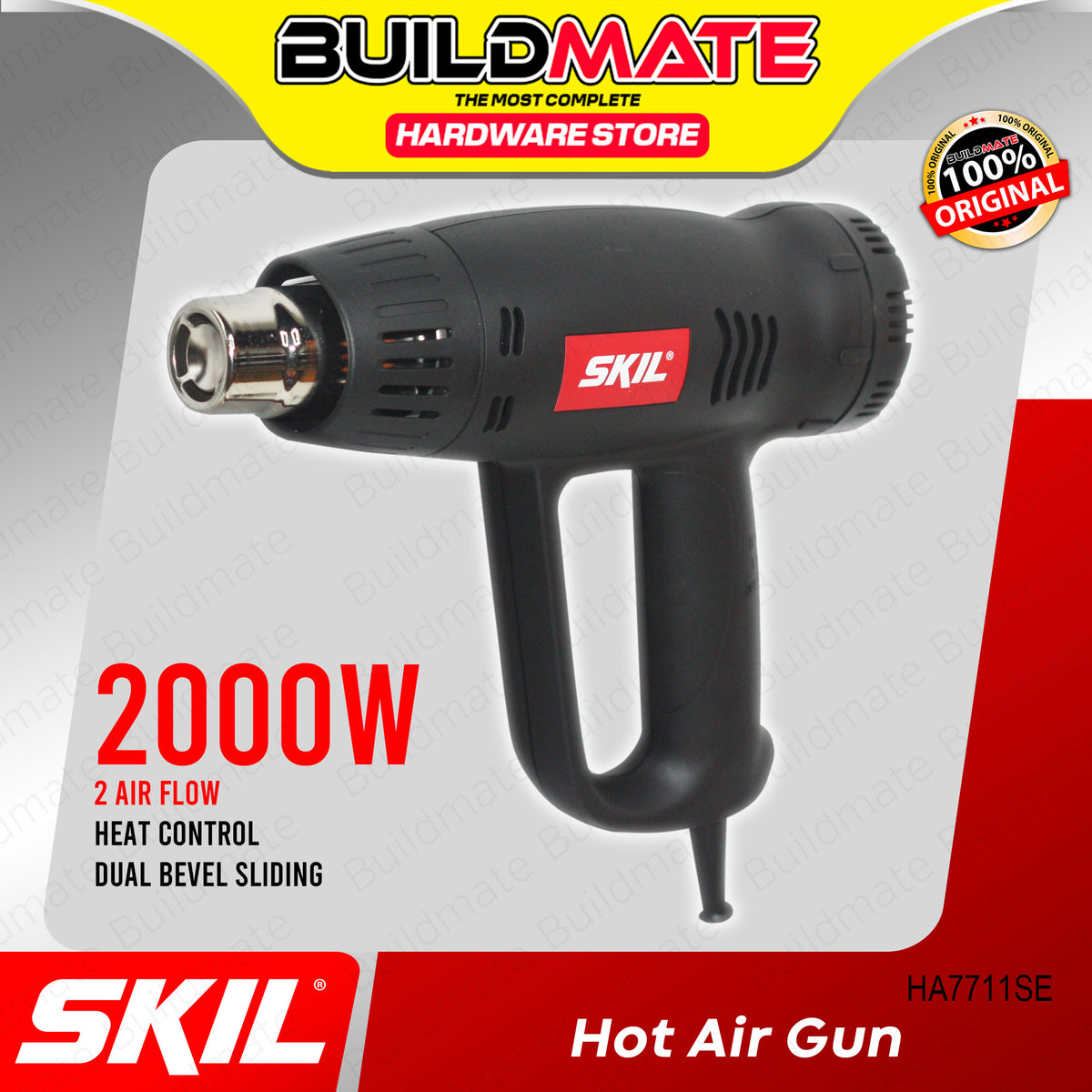 BUILDMATE Skil Hot Air Gun 2000W Hot Air Blower with Low / High Temper ...