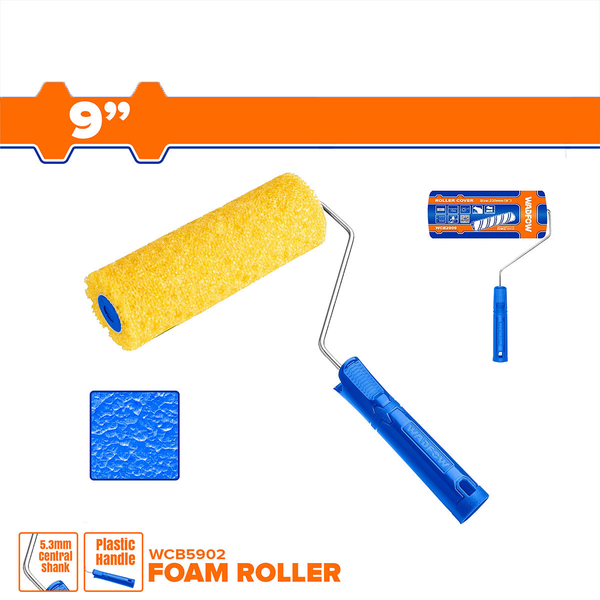 BUILDMATE Wadfow 9" Inch Foam Paint Roller for Painting Walls Floors C ...