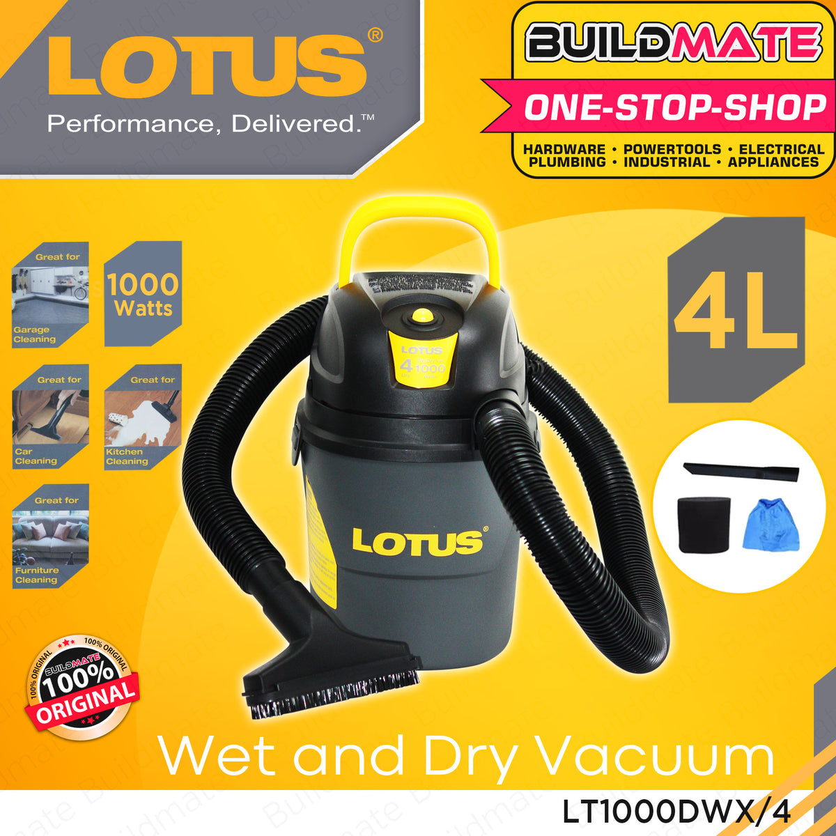 LOTUS 4L MINI Wet & Dry Vacuum Cleaner 1000W LT1000WX/4 •BUILDMATE• LP ...