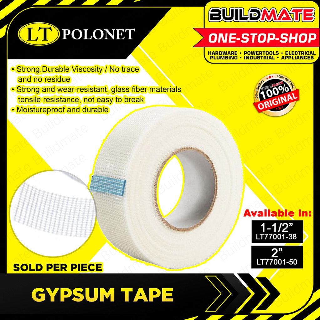 POLONET Gypsum Tape For Drywall Ceiling Walling Board Joint 1-1/2" | 2 ...
