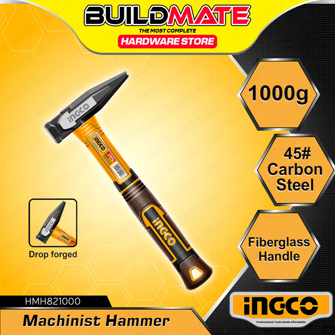 BUILDMATE Ingco Machinist Hammer 1000g / 1500g Heavy Duty Drop-Forged ...
