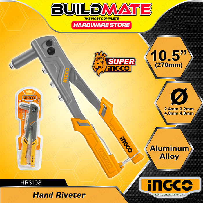 BUILDMATE Ingco Rivet Hand Riveter Heavy Duty 10.5" Inch Hand Tools To ...