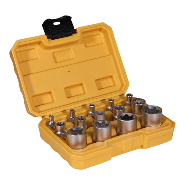 PowerHouse 14pcs 1/2" Drive E-Type Socket Set for Star Bolts & Torx PH ...