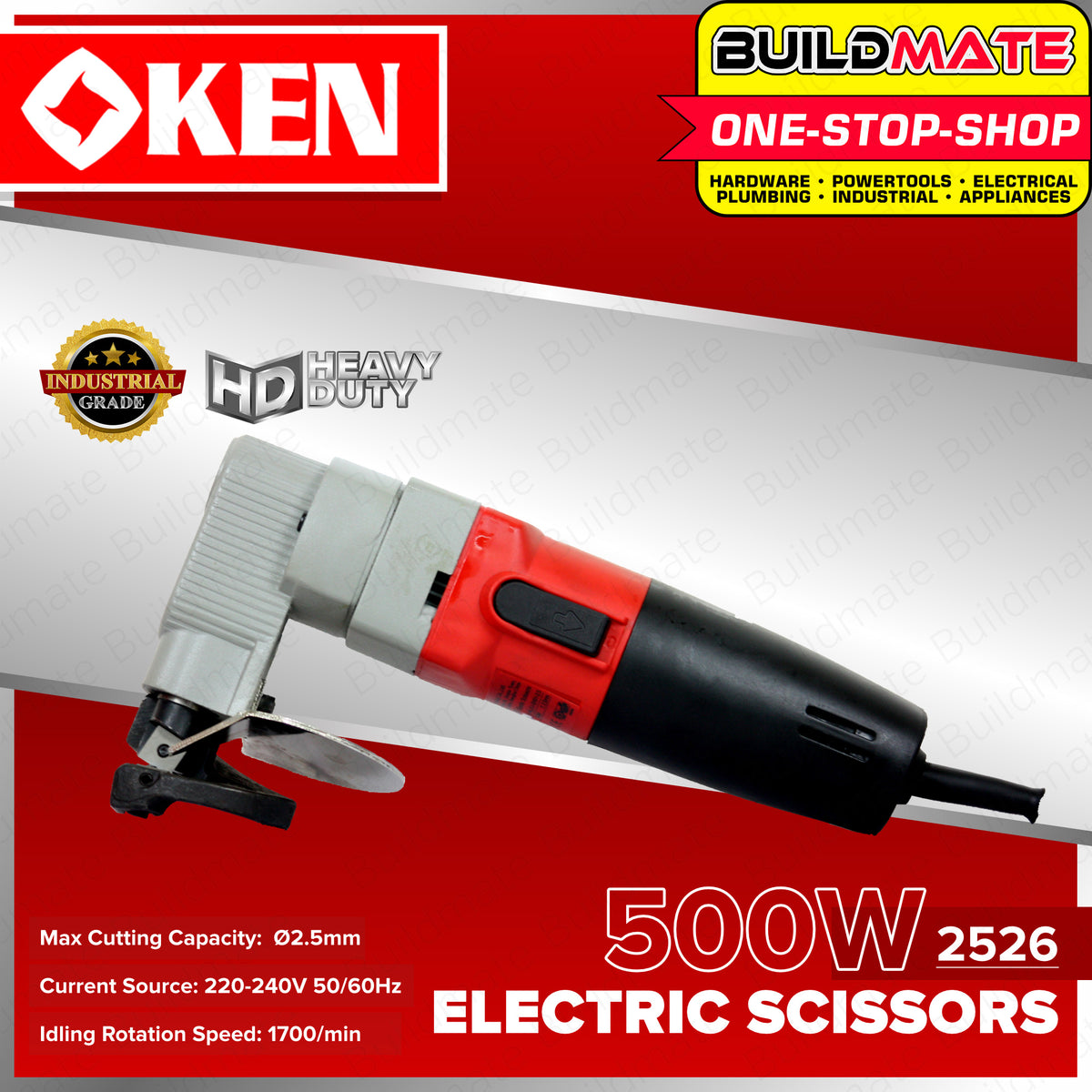 BUILDMATE Ken Industrial Electric Scissors Shear Cutter 2.5mm 500W Hea ...