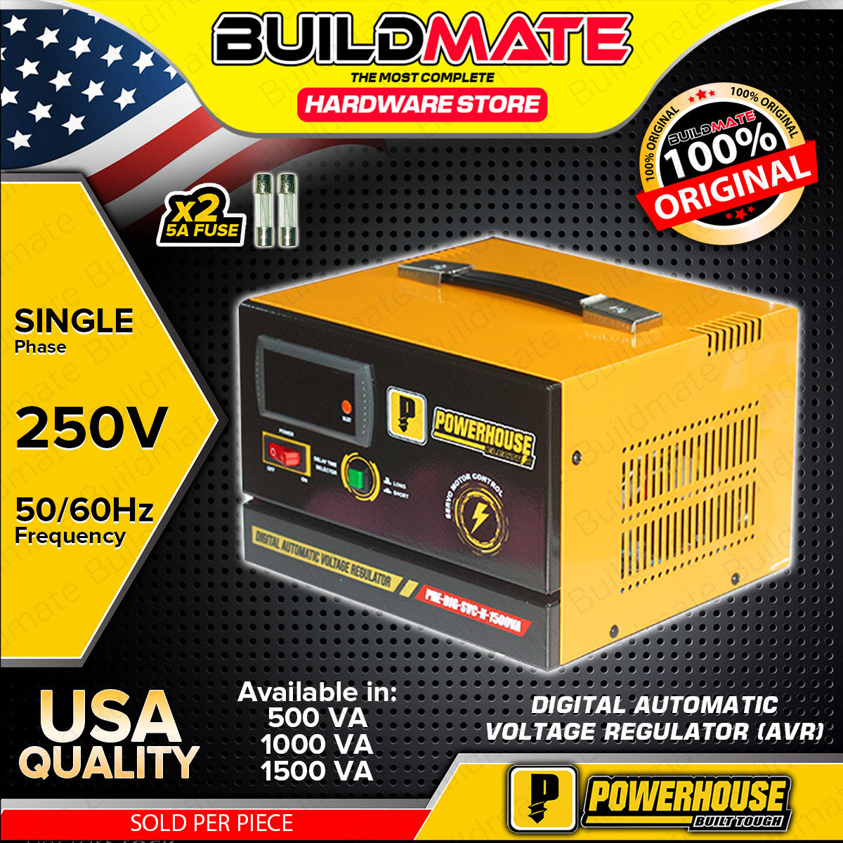 BUILDMATE Powerhouse Digital AVR Servo Motor Type Control Electric Aut ...