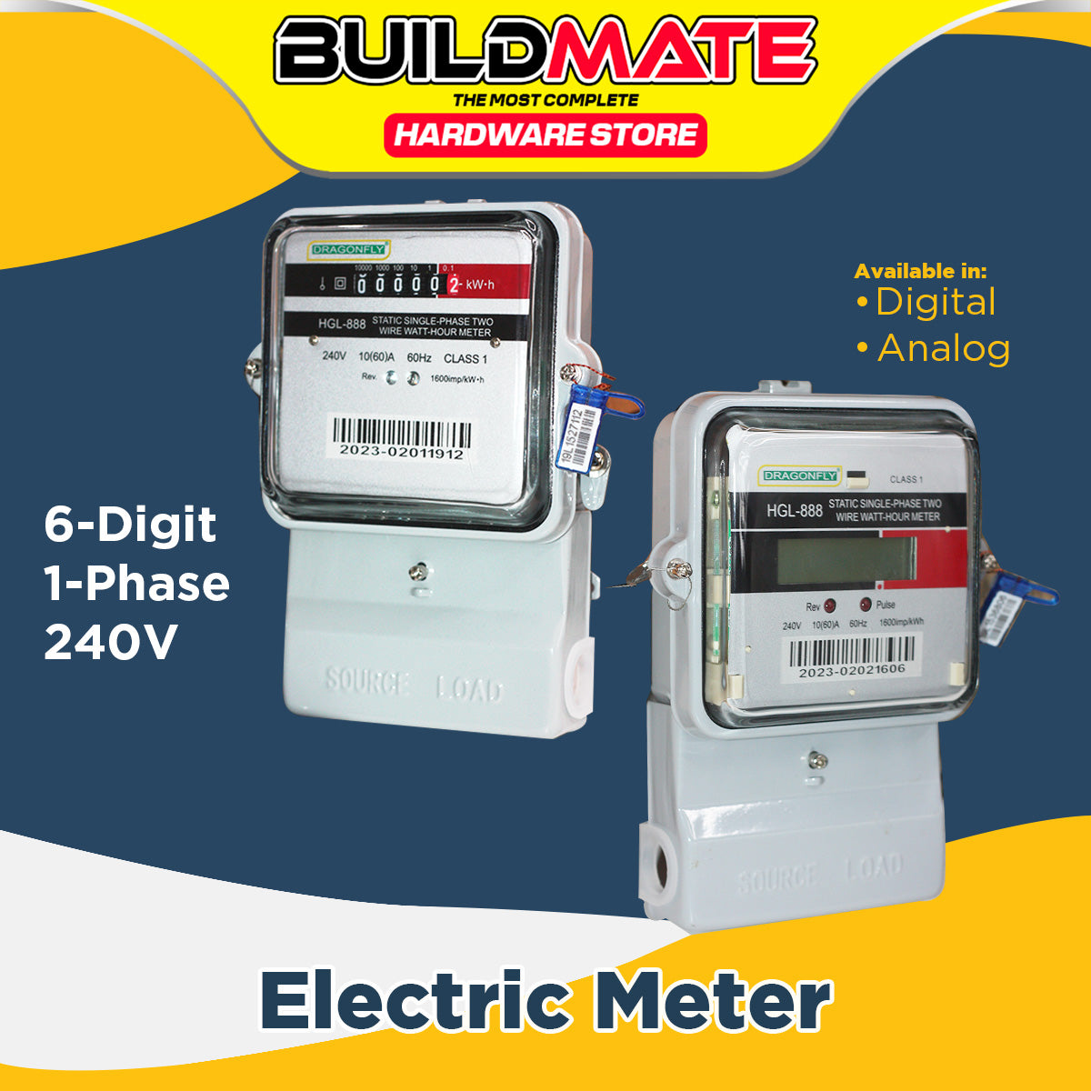 DRAGONFLY Electric Meter KWH Submeter DIGITAL / ANALOG ERC Approved •B ...
