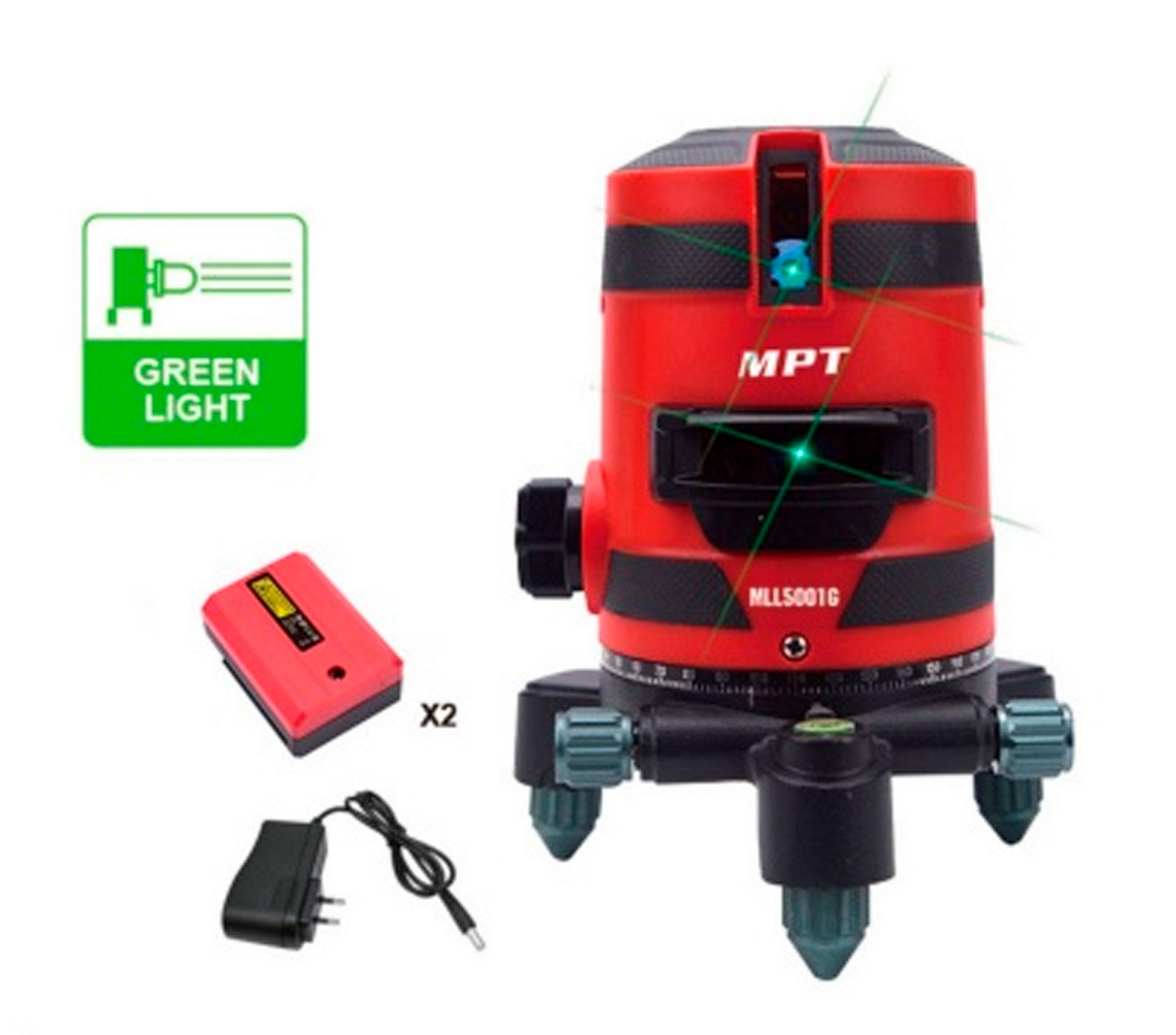 MPT 5-lines Line Laser Level MLL5001G PT • MOST PROFESSIONAL TOOLS ...