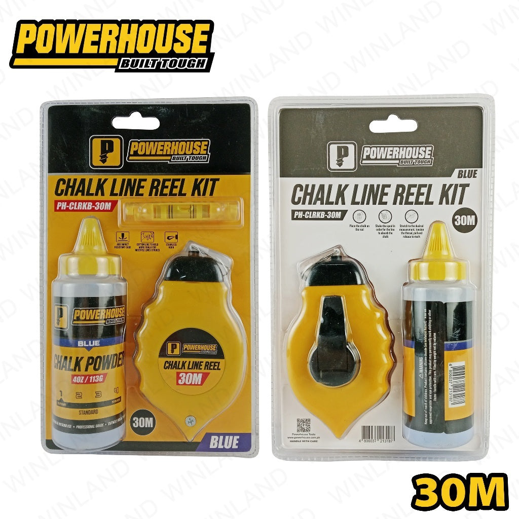 Buildmate x POWERHOUSE Chalk Line Reel Kit Blue 30 Meters PH-CLRKB-30M