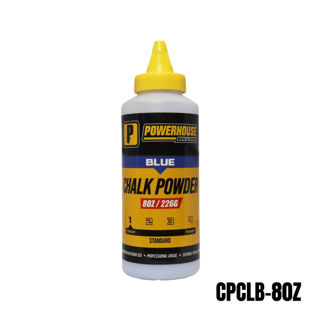 BUILDMATE x PowerHouse Chalk Powder for Chalk Line Reel Blue 8oz PH-CP ...