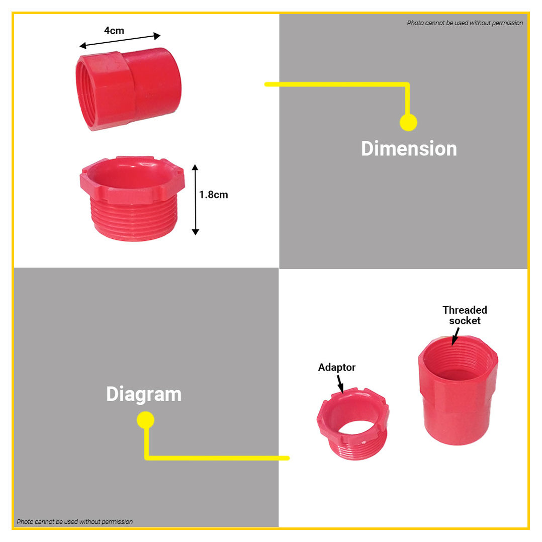 ALASCO 25mm Electrical PVC Pipe Connector 3/4" High Quality Conduit Fi ...