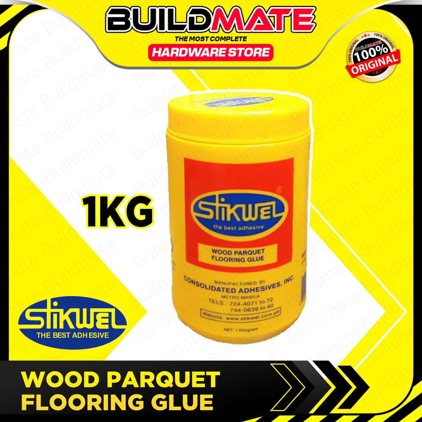 BUILDMATE Stikwel Wood Parquet Flooring Adhesive Glue 250g / 500g / 1k ...