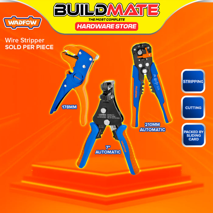 BUILDMATE Wadfow Wire Stripper 7" / 8-1/4" Cable Cutter Peeler Multi-f ...