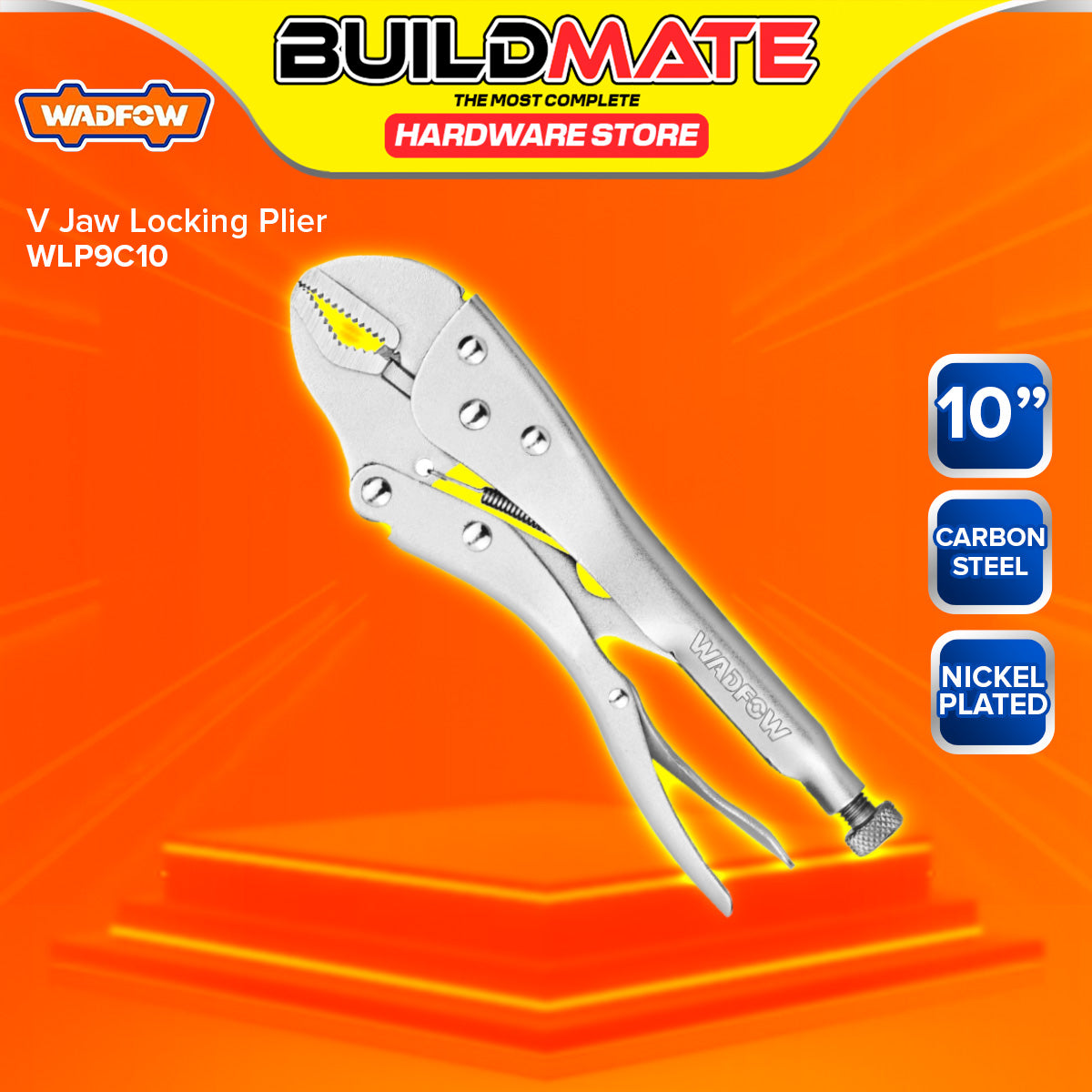 BUILDMATE Wadfow 10" Inch V-Jaw Locking Plier Carbon Steel Vise Grips — Buildmate