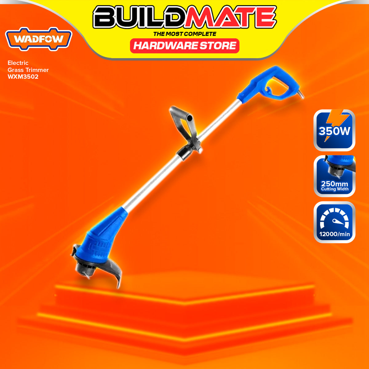 BUILDMATE Wadfow 250W Electric Grass Trimmer Wacker Cutter Lawn Mower ...