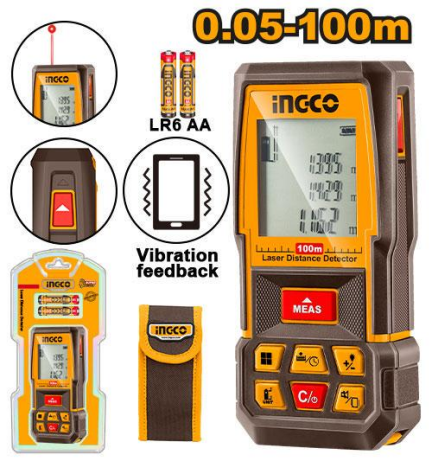 INGCO Laser Distance Detector For Precise Measurement of Distance HLDD ...