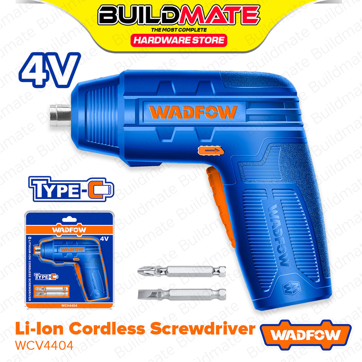 WADFOW Lithium-Ion Cordless Screwdriver 4V Rechargeable Handheld Screw ...