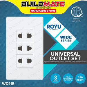 ROYU Wide Series Plate 1 2 3 Gang Universal Outlet Switch LED Reflecto ...