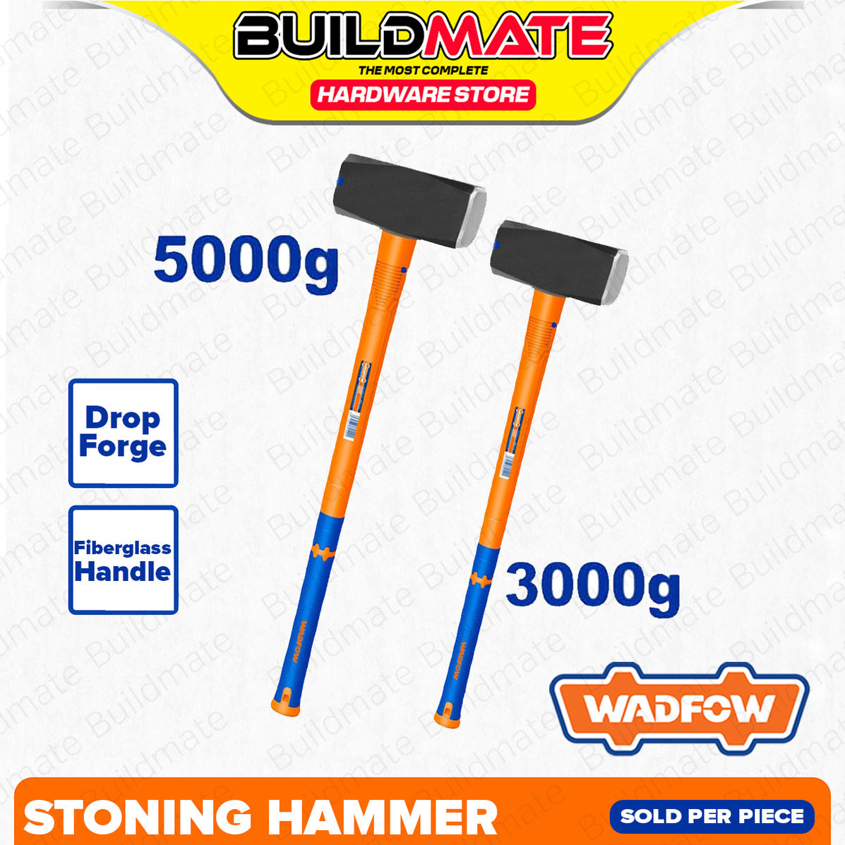 BUILDMATE Wadfow Stoning Hammer 3000g / 5000g Fiberglass Handle for St ...