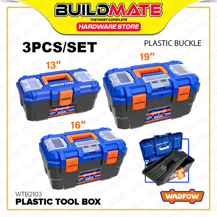 BUILDMATE Wadfow 3pcs Plastic Tool Box Set Plastic / Metal Buckle Tool — Buildmate
