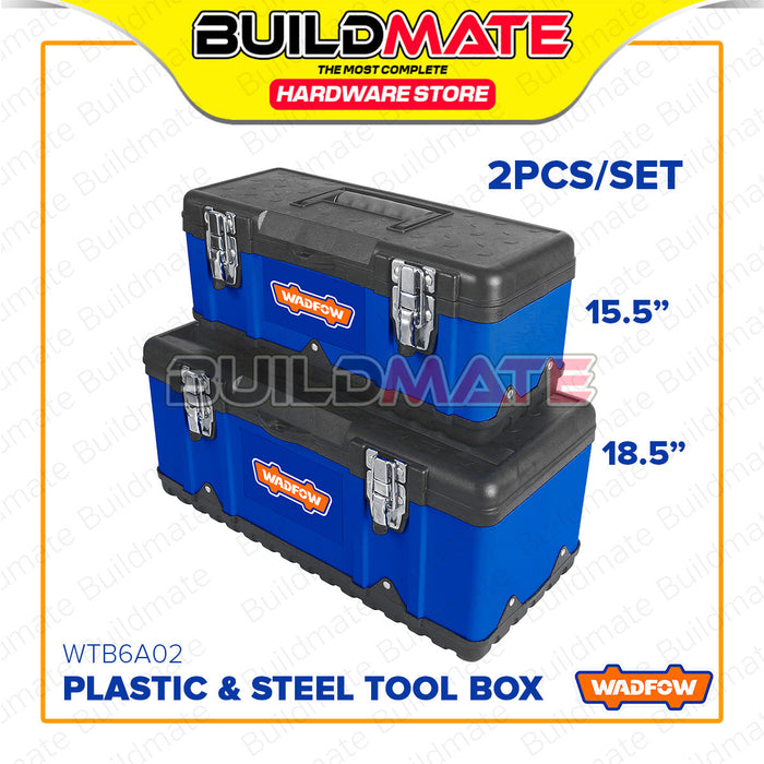 BUILDMATE Wadfow 2pcs Plastic & Steel Tool Box Set 15.5" & 18.5" Inch — Buildmate