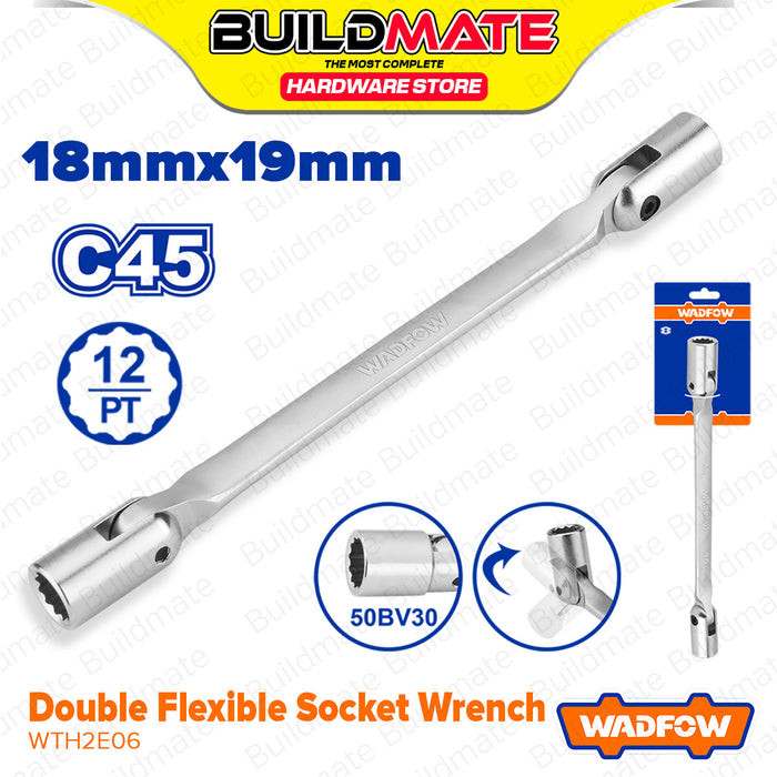 BUILDMATE Wadfow Double End Flexible Head Socket Wrench with 12 Points ...