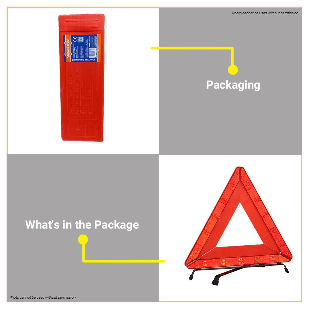 BUILDMATE Wadfow Warning Triangle Reflective Car Early Warning Device ...