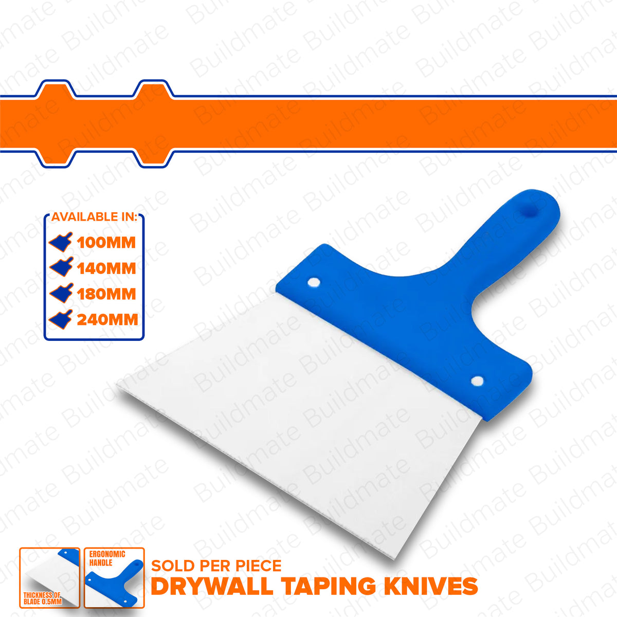 WADFOW 100MM-240MM Drywall Taping Knives Trowel Paint Cleaner SOLD PER ...