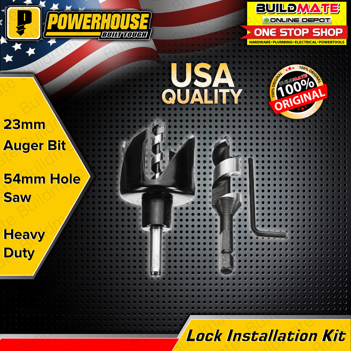 POWERHOUSE Lock Installation Kit •BUILDMATE• PHDH — Buildmate