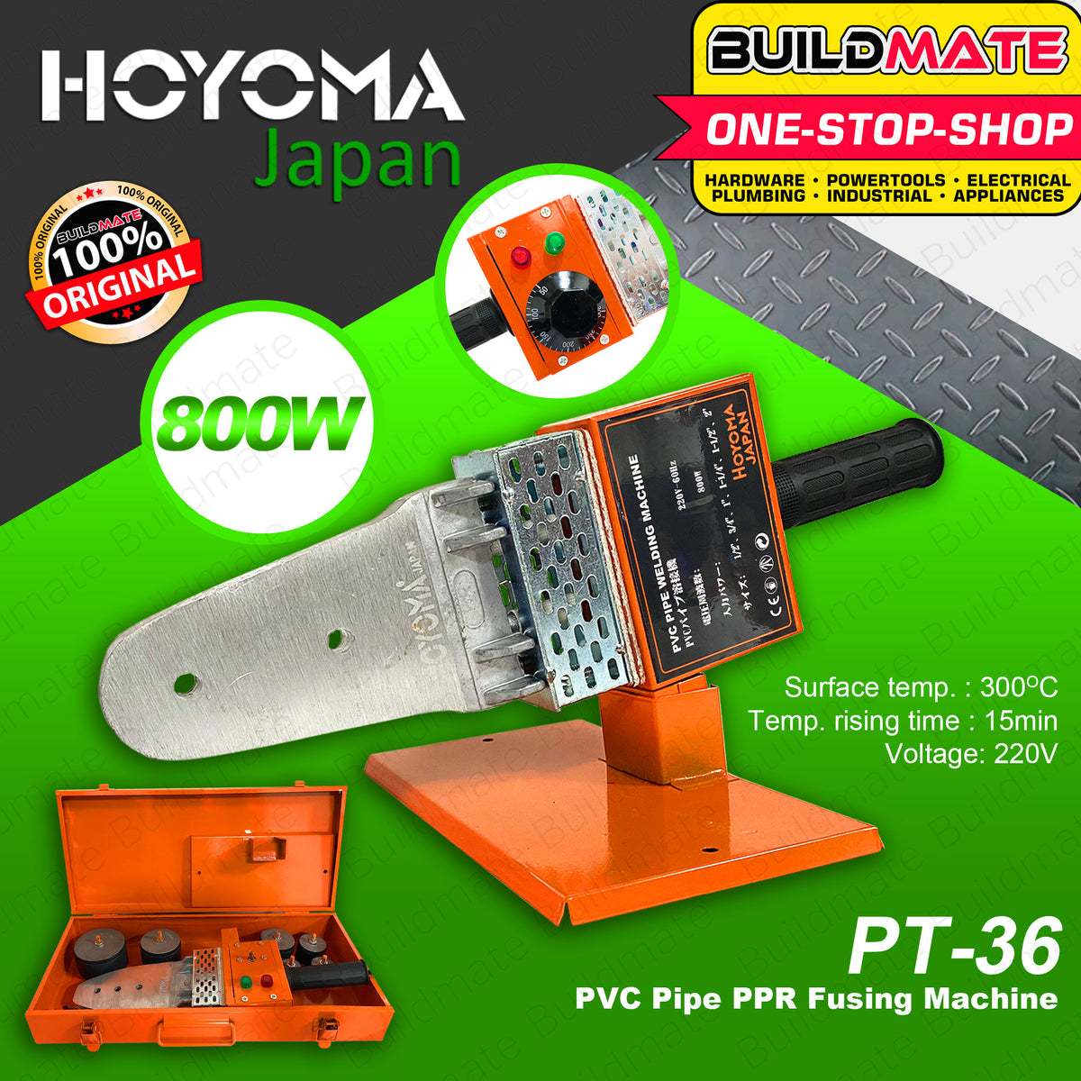 HOYOMA PVC Pipe Welding Machine PPR Fusing Machine PT36 •BUILDMATE• HY ...