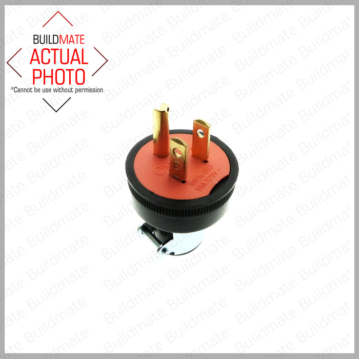 OMNI Parallel Ground Rubber Plug Heavy Duty 15A 125V WPR-003 •BUILDMAT ...