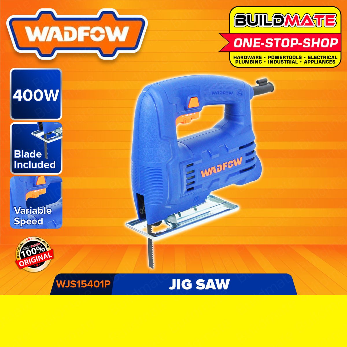 BUILDMATE Wadfow Jig Saw 400W Electric Jigsaw Wood Jig Saw Wood Cutter ...