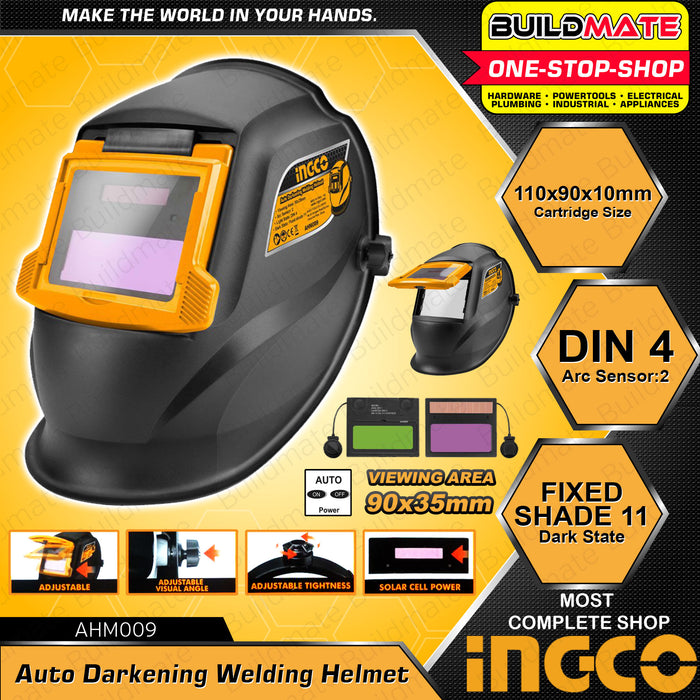 SALE! INGCO Solar Powered Auto Darkening Welding Helmet Mask AHM009 IH ...
